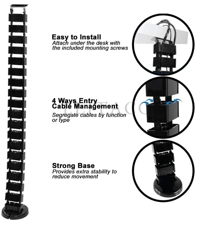 Cable Management Organizer Snake Spine Desk, Computers & Tech, Parts ...