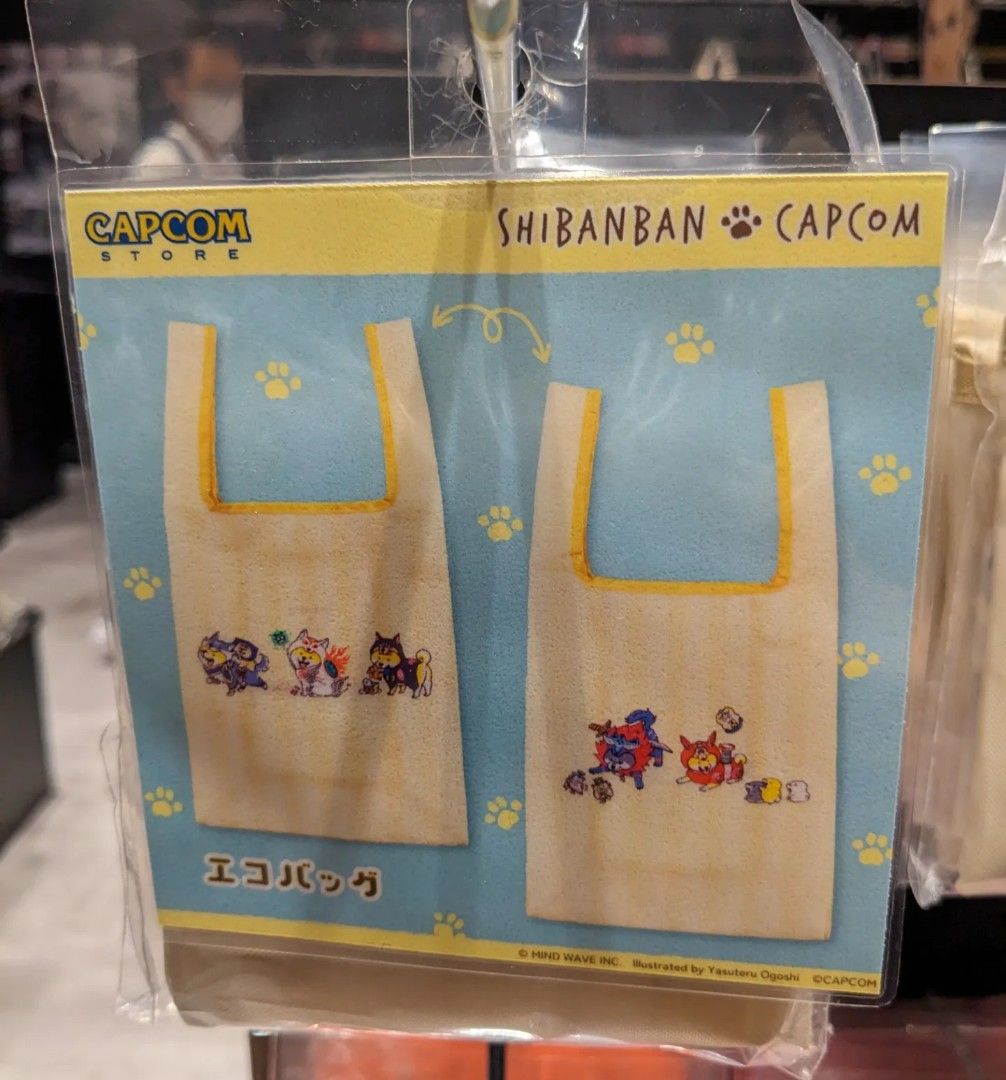 日本CAPCOM × SHIBANBAN 柴犬系列 環保袋 FILE 文具 筆 大神 加爾克犬 芒亨 魔物獵人 TSHIRT, 興趣及遊戲 ...