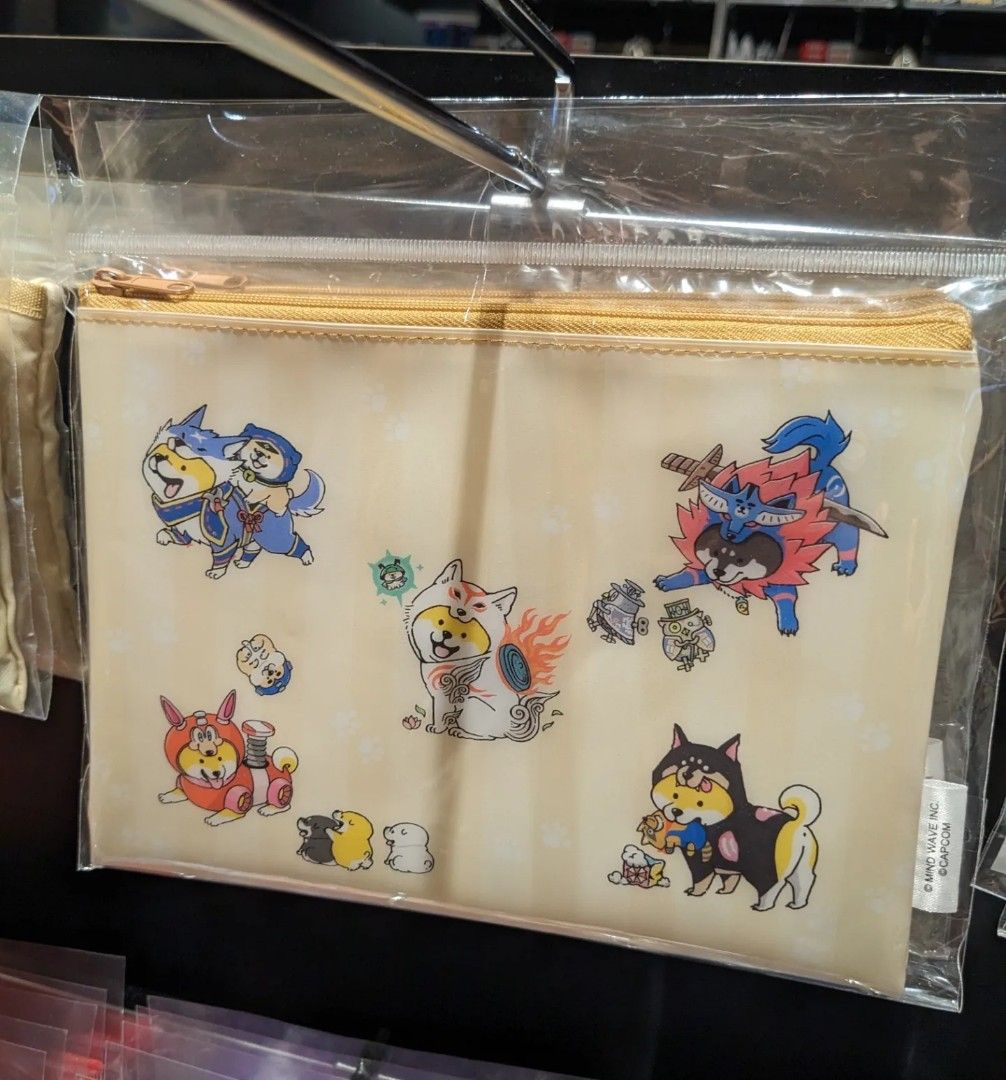 日本CAPCOM × SHIBANBAN 柴犬系列 環保袋 FILE 文具 筆 大神 加爾克犬 芒亨 魔物獵人 TSHIRT, 興趣及遊戲 ...