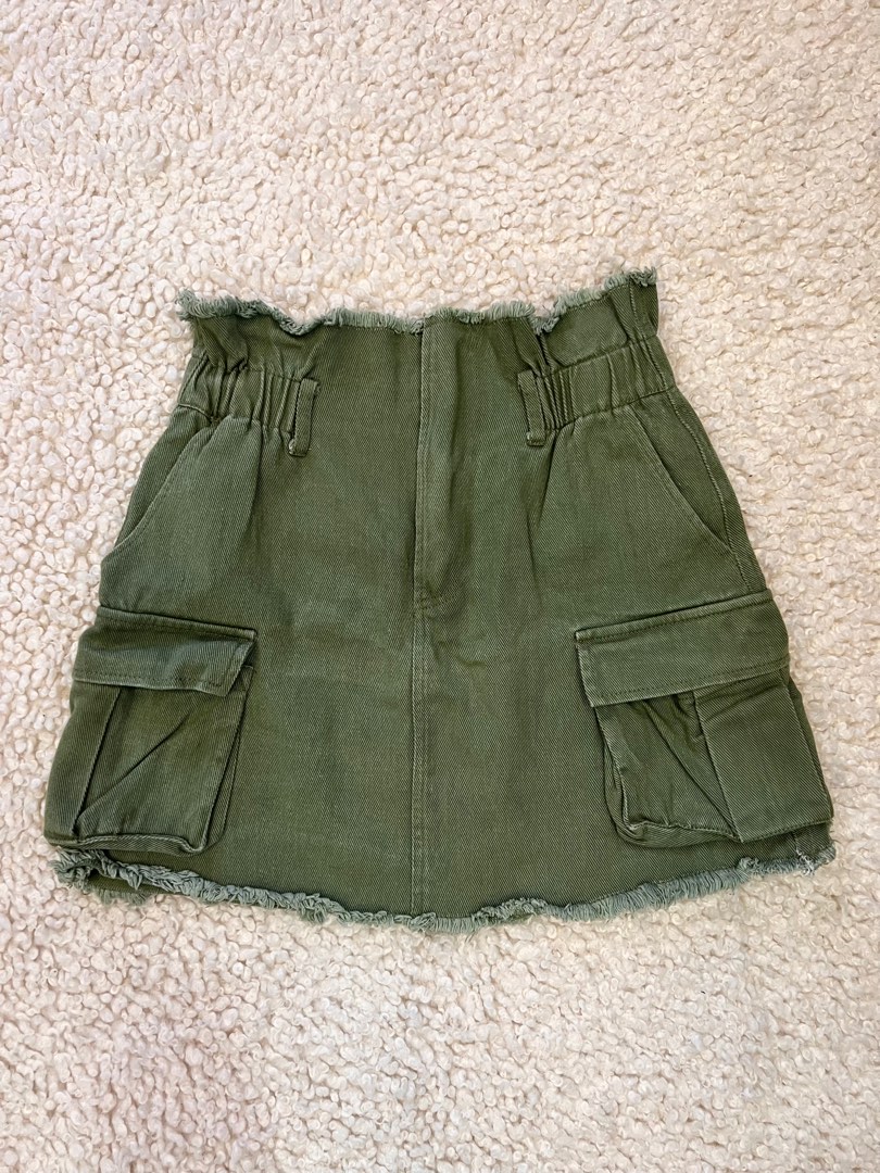 Cargo Skirt Army Green Super HW, Women's Fashion, Bottoms, Skirts on ...