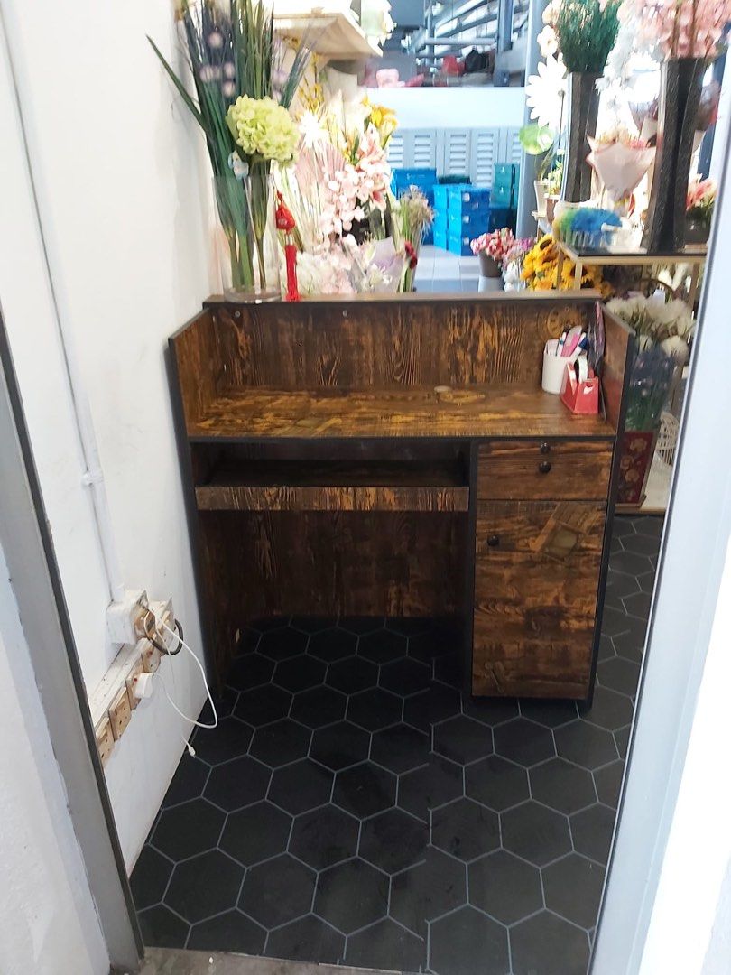 Cashier Receptionist Table, Furniture & Home Living, Furniture, Tables ...