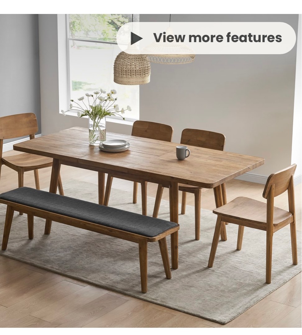 castlery seb extendable dining table, Furniture & Home Living ...