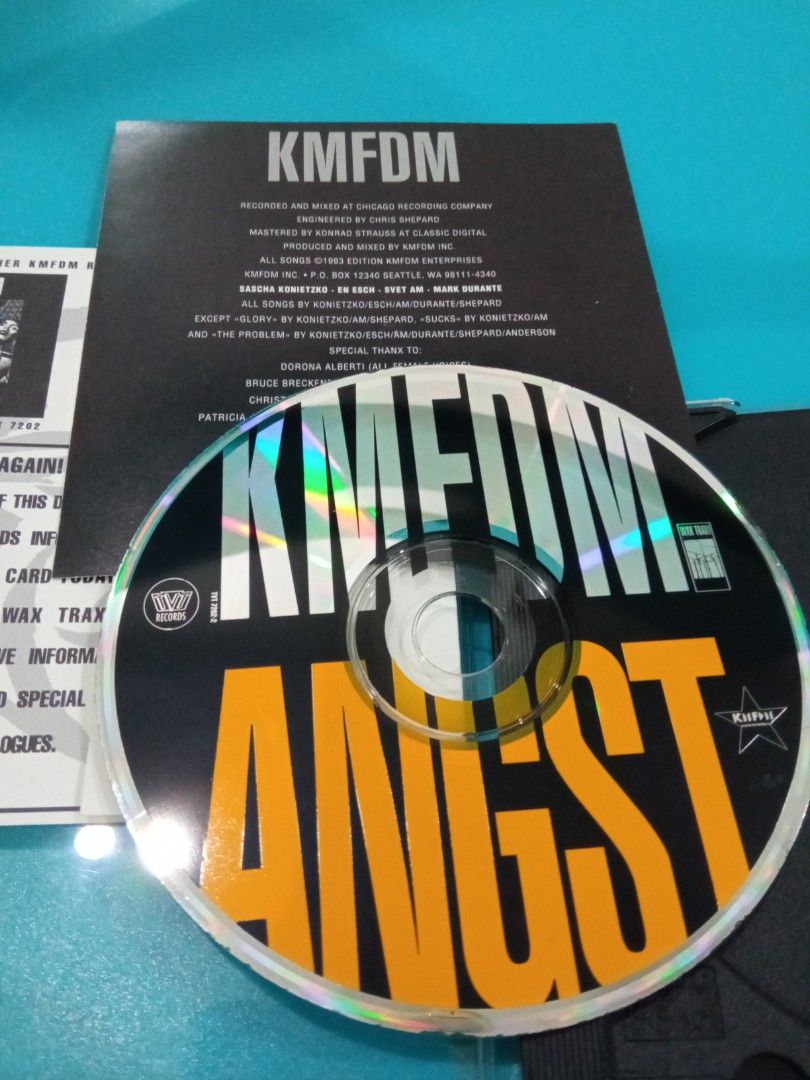CD KMFDM - Angst, Hobbies & Toys, Music & Media, CDs & DVDs on Carousell