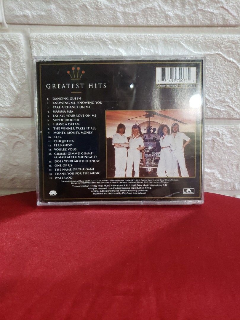 CD POP / 1999 - ABBA GOLD _ GREATEST HITS, Hobbies & Toys, Music ...