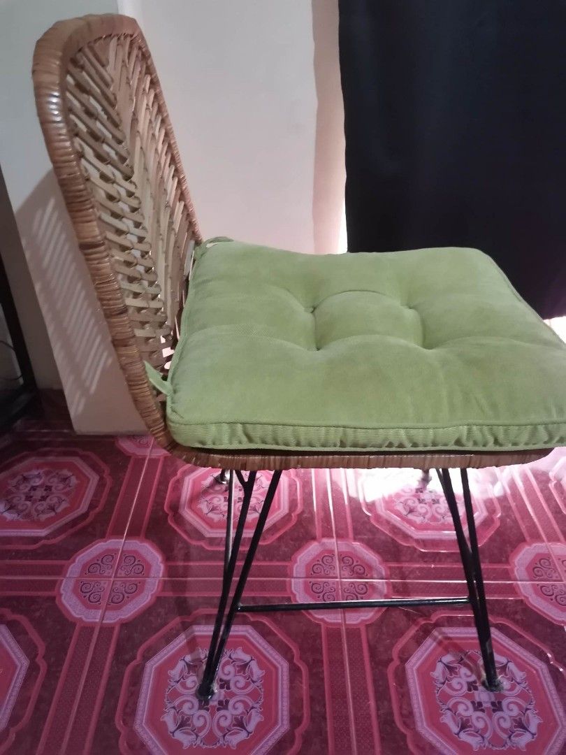 Cebu rattan style dining set /rattan bamboo metal reinforcement on ...