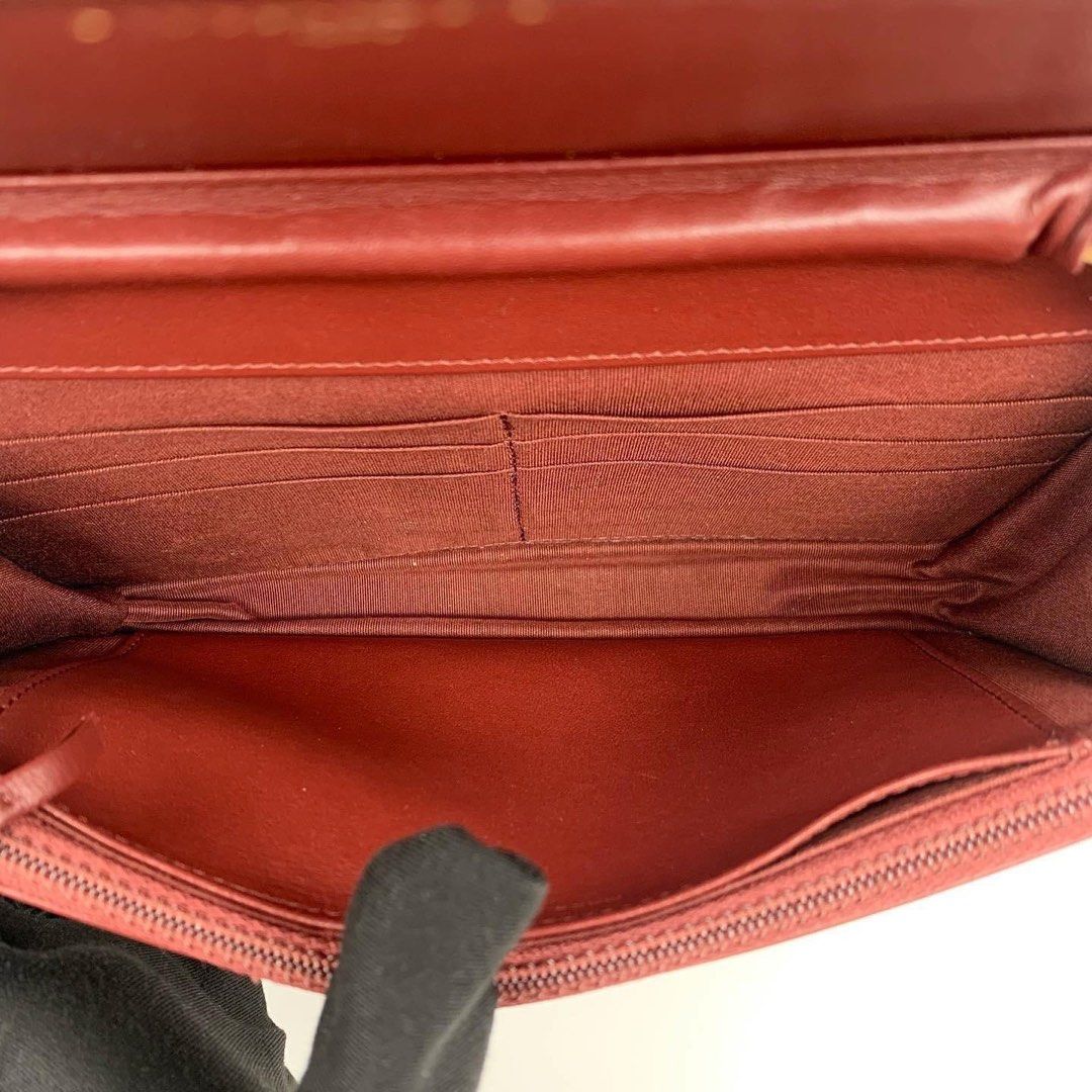 Chanel Boy WOC Caviar GHW Maroon, Luxury, Bags & Wallets on Carousell