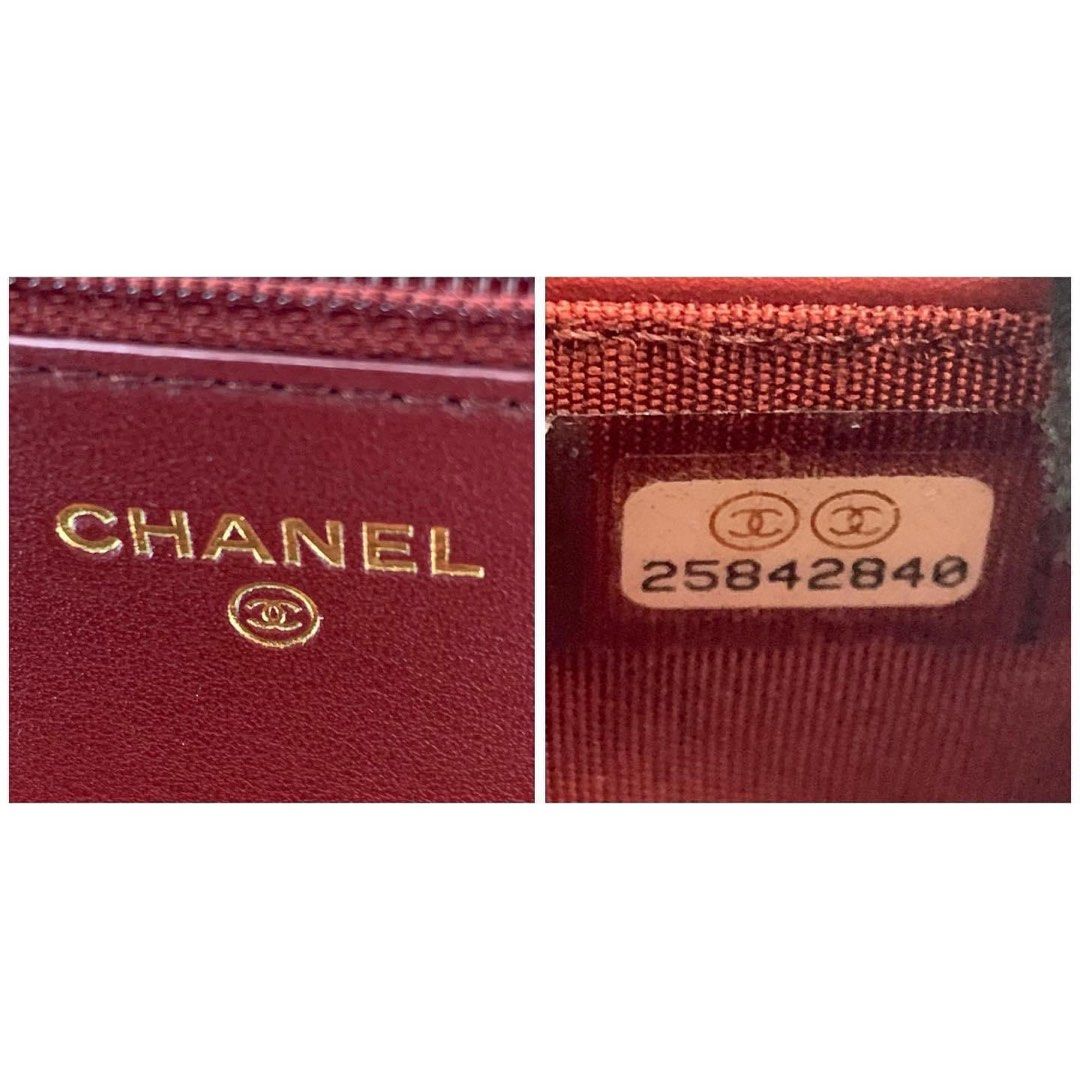 Chanel Boy WOC Caviar GHW Maroon, Luxury, Bags & Wallets on Carousell