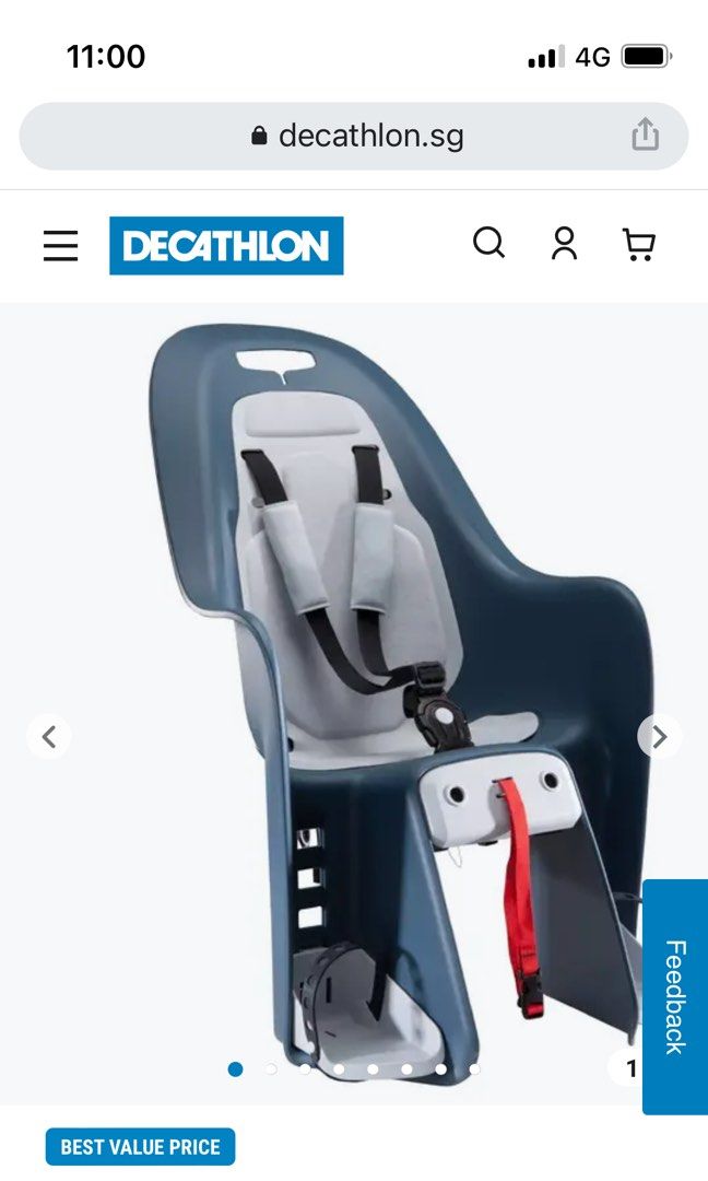 Child Bike Seat Decathlon - BNWT, Babies & Kids, Going Out, Car Seats ...