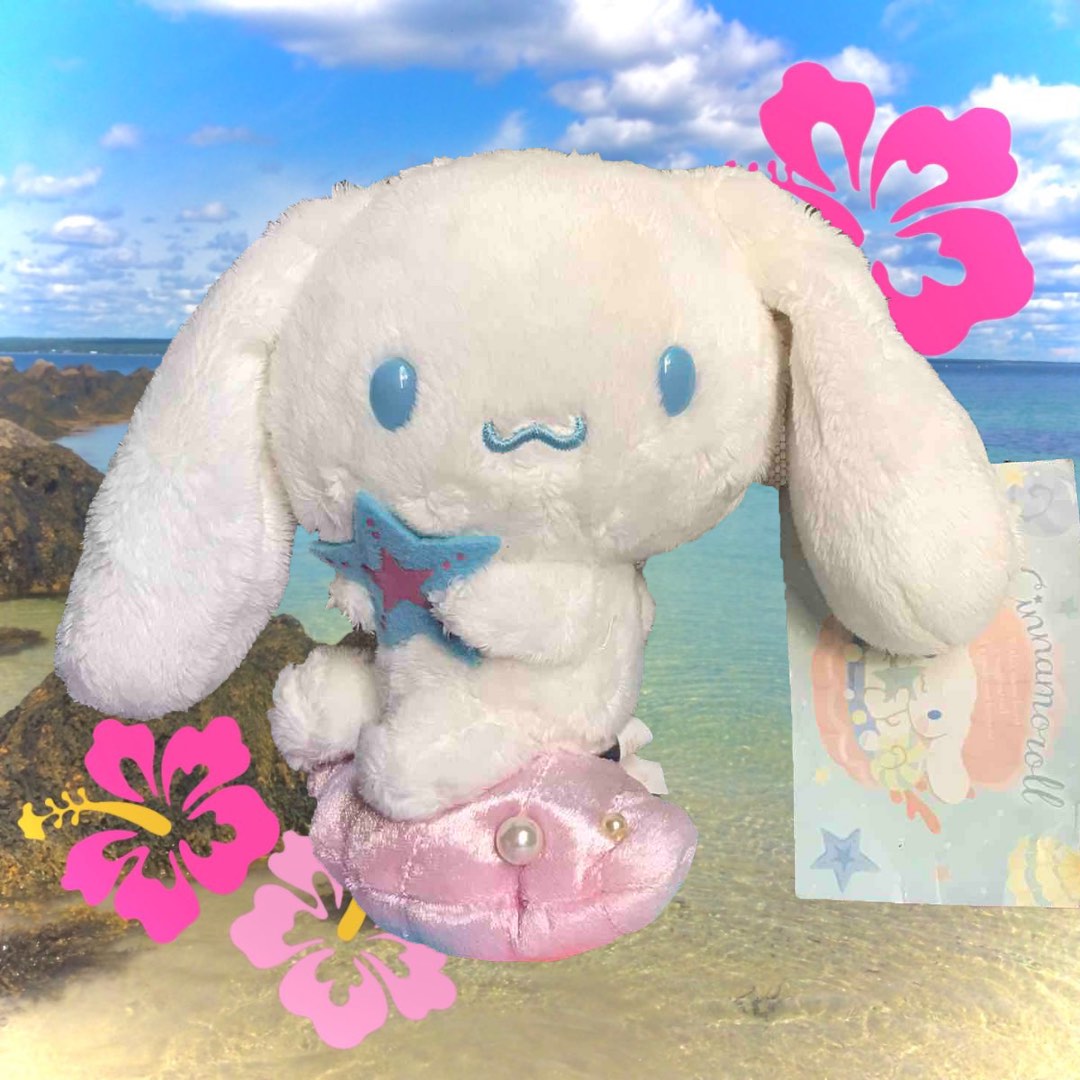 Cinnamoroll Sea shell and mermaid plushie, Hobbies & Toys, Toys & Games ...