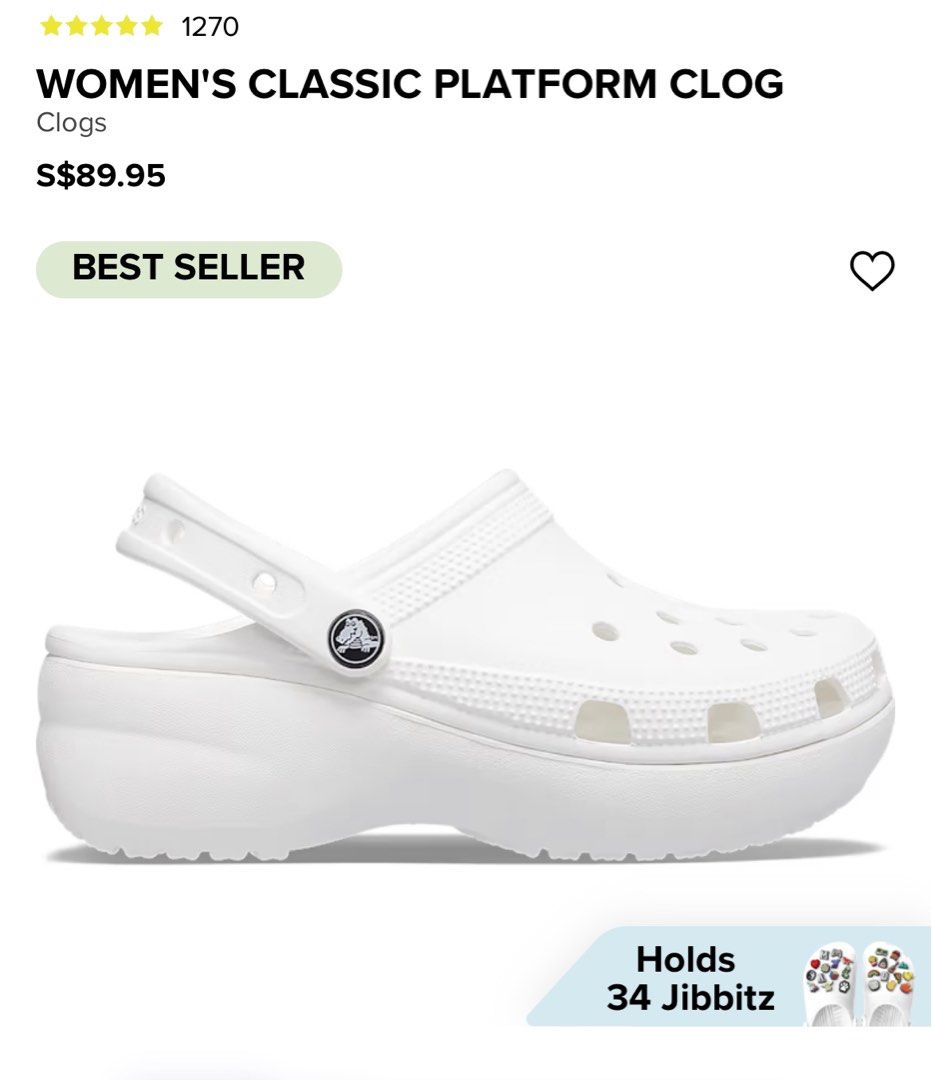 classic platform crocs, Women's Fashion, Footwear, Sandals on Carousell