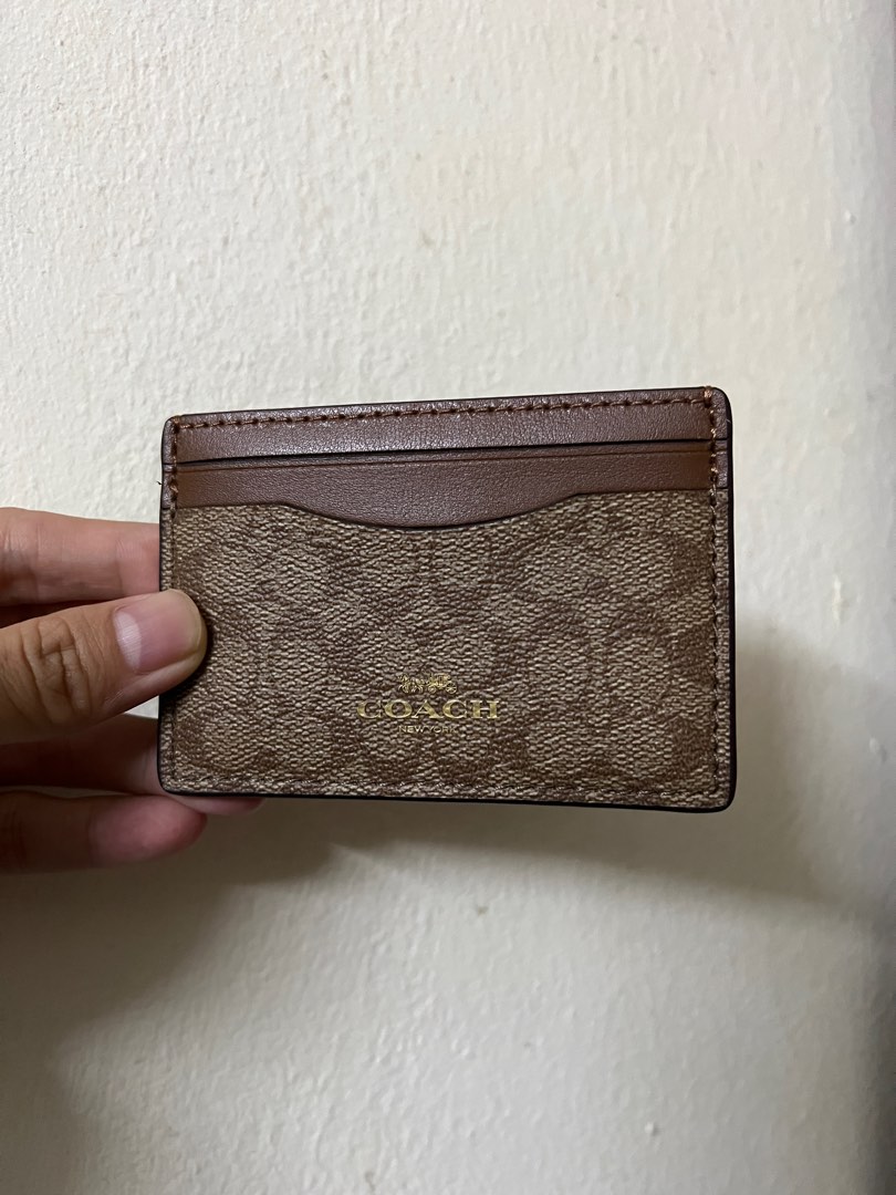 Coach slim card holder, Women's Fashion, Bags & Wallets, Wallets & Card ...