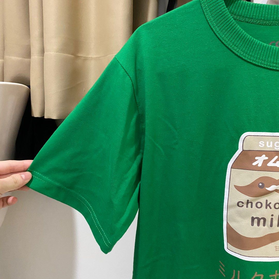 Cocolulu Kaos Hijau Chocolate Milk / T-shirt Hijau Wanita on Carousell