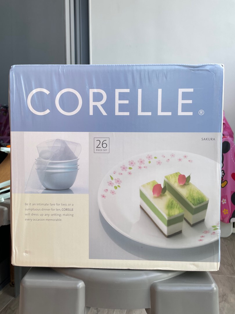 Corelle 26 Piece Set (Sakura), Furniture & Home Living, Kitchenware ...