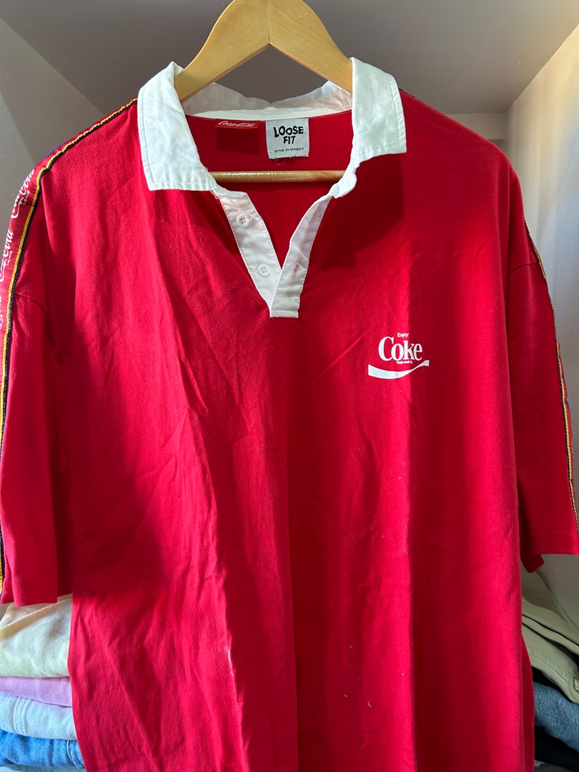 Cotton On - Coca Cola Red Shirt collab, Men's Fashion, Tops & Sets ...
