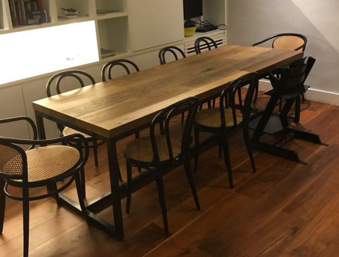 Custom Long Walnut Dining Table Only, Furniture & Home Living ...