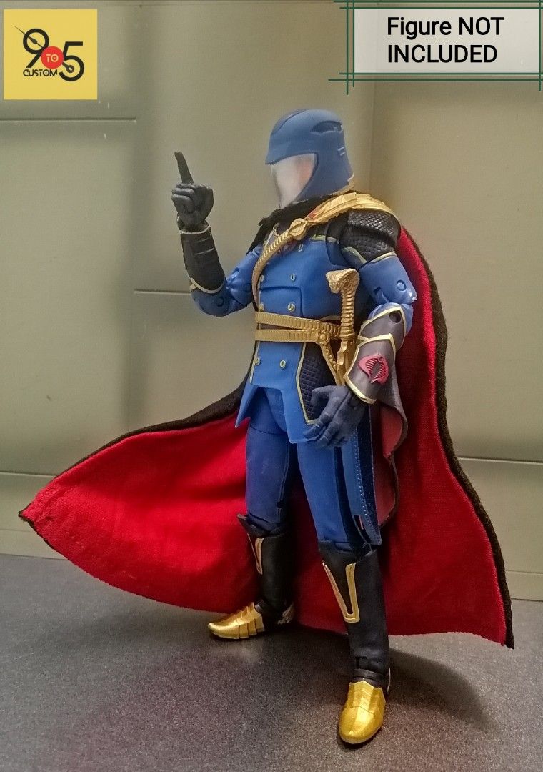 Custom WIRED cape for 6 inch Joe Cobra Commander (FIGURE NOT INCLUDED ...