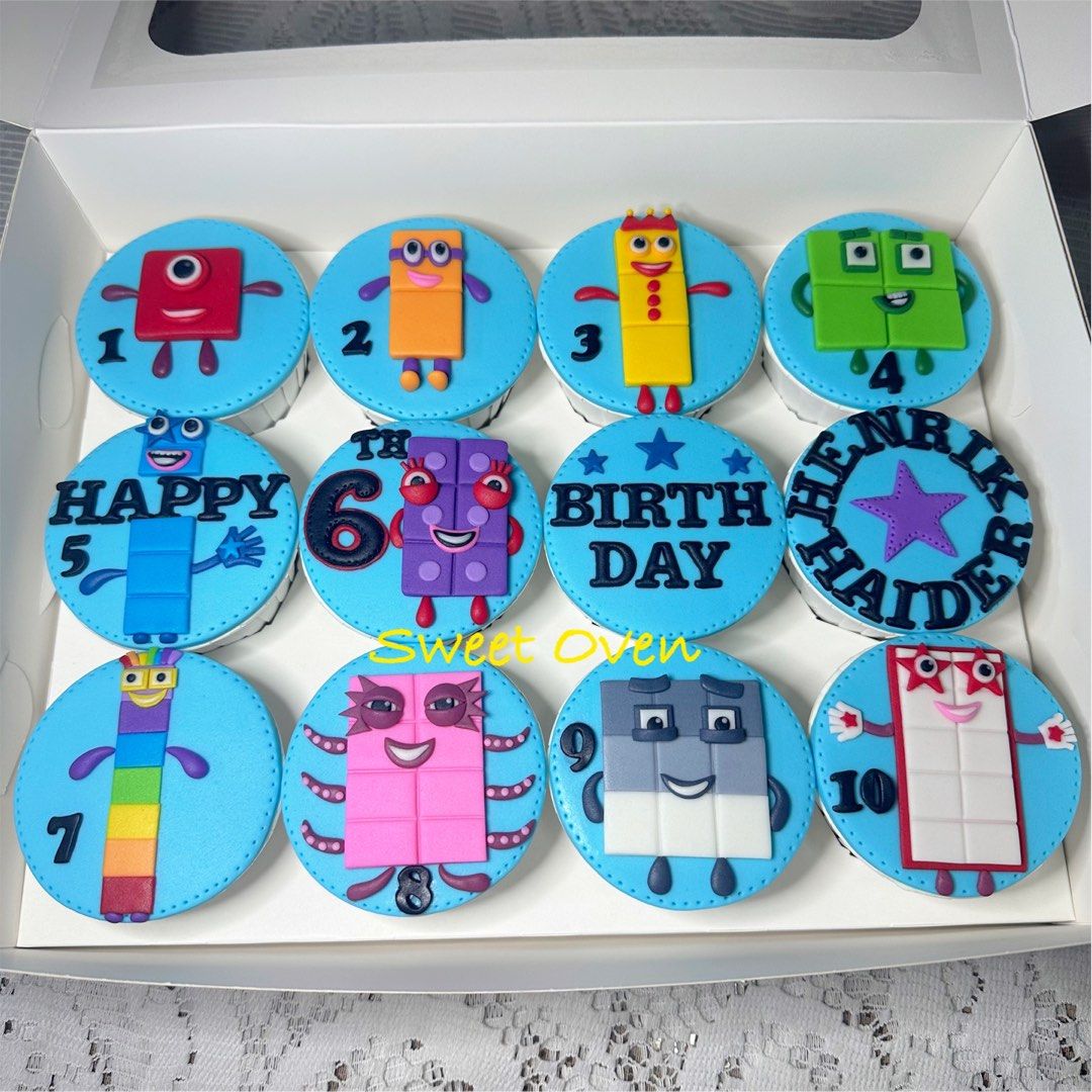 Number Blocks Cupcakes , Food & Drinks, Homemade Bakes on Carousell