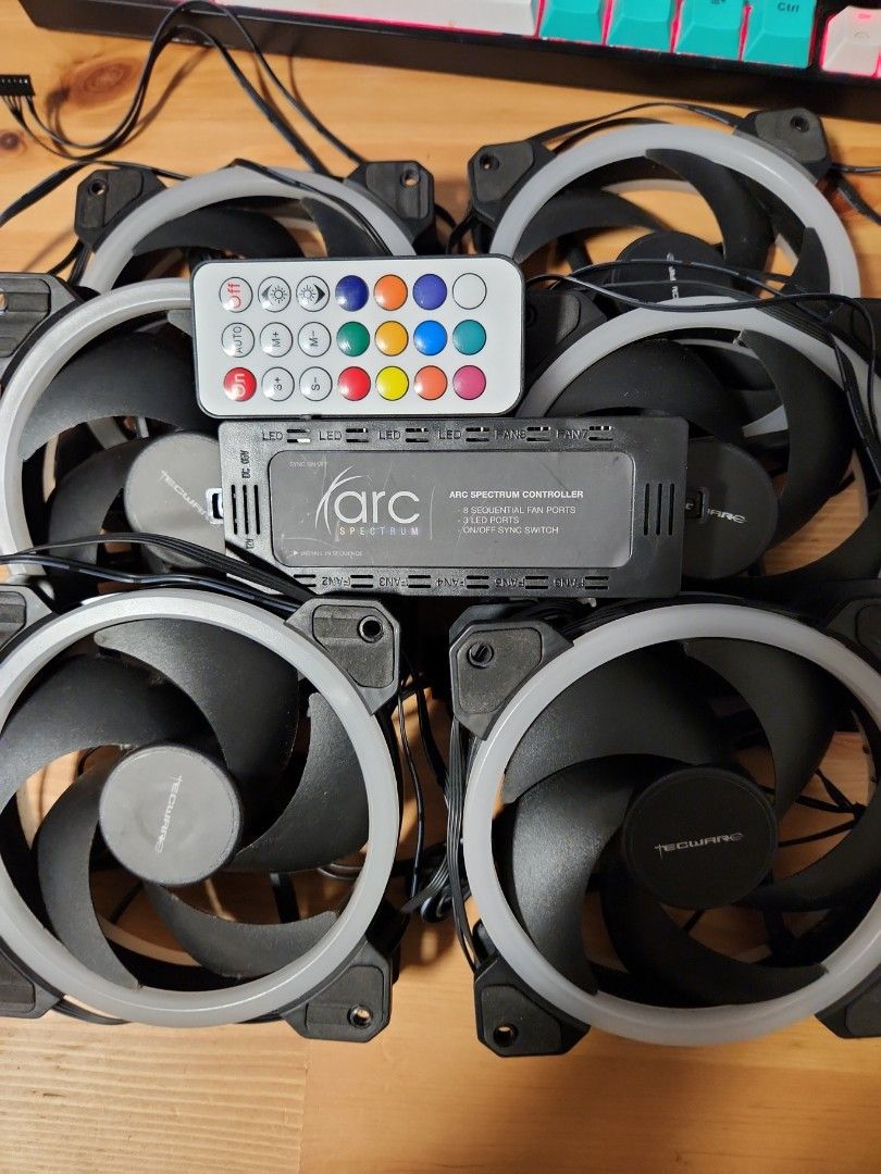 Desktop chassis case fan fans ARC Spectrum with rgb controller ...