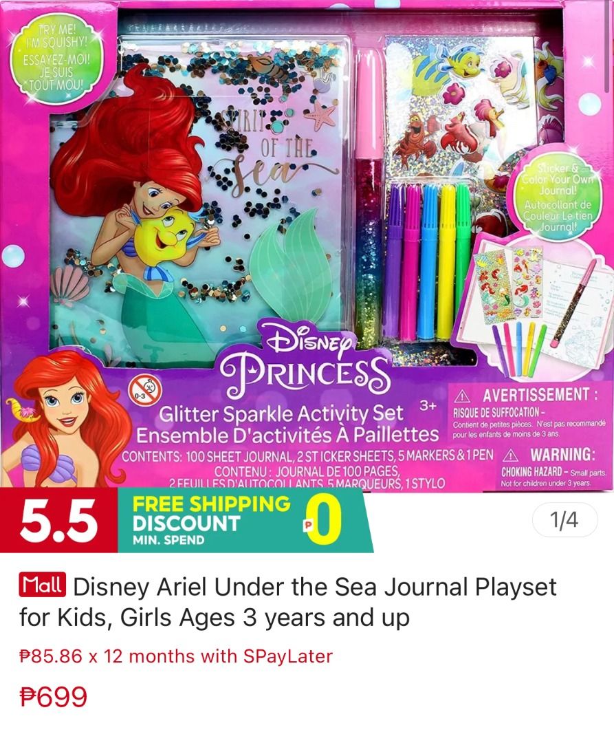 Disney Ariel Under the Sea Journal Playset for Kids (brand new unopened ...