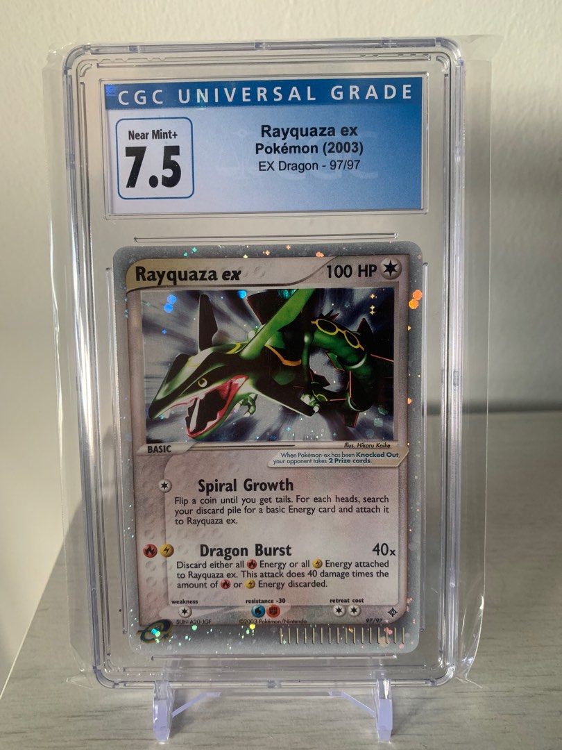 Dragon EX Rayquaza EX CGC 7.5, Hobbies & Toys, Toys & Games on Carousell