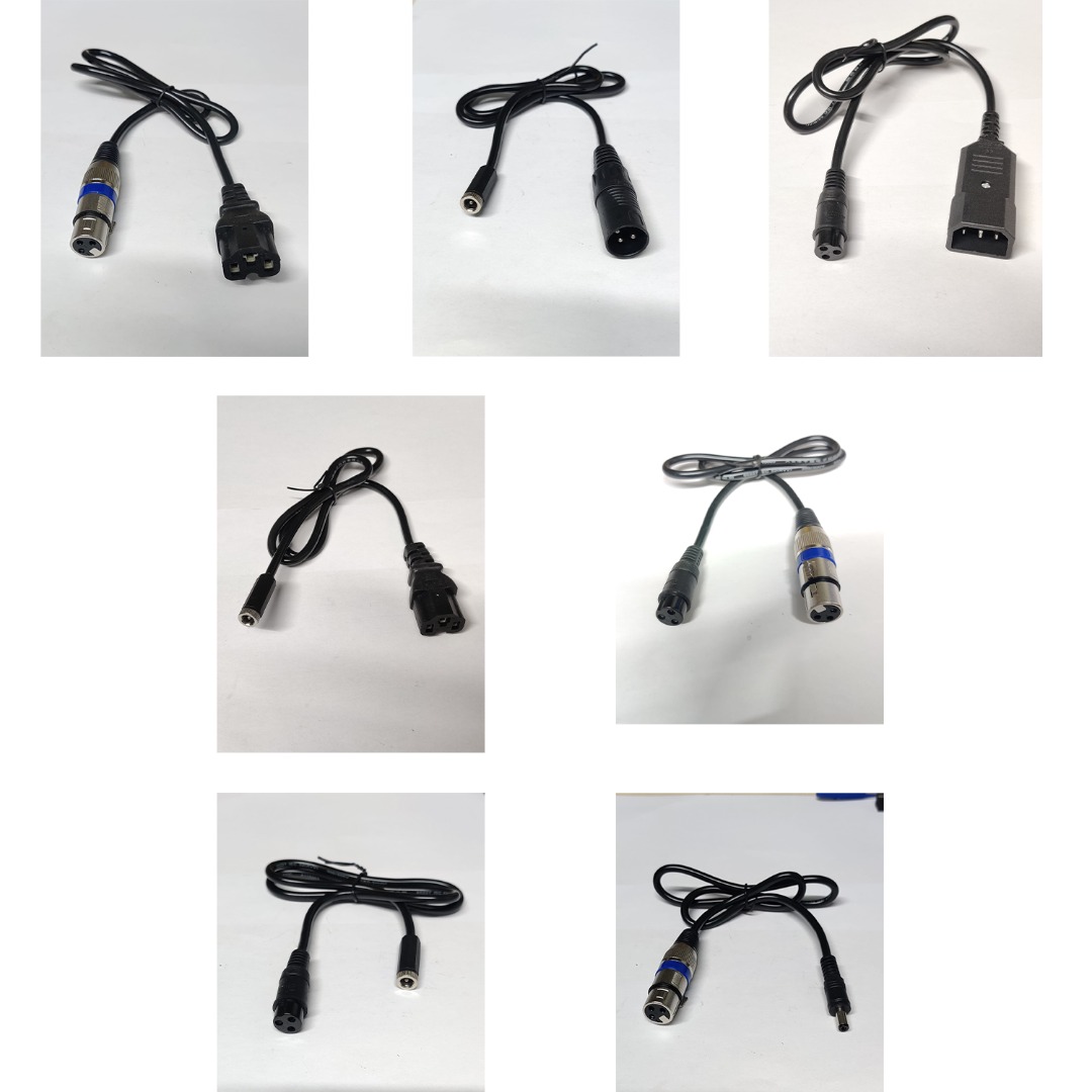 eBike PMD PMA Charger Connector Converter Adapters C13 C14 XLR GX16 DC2 ...
