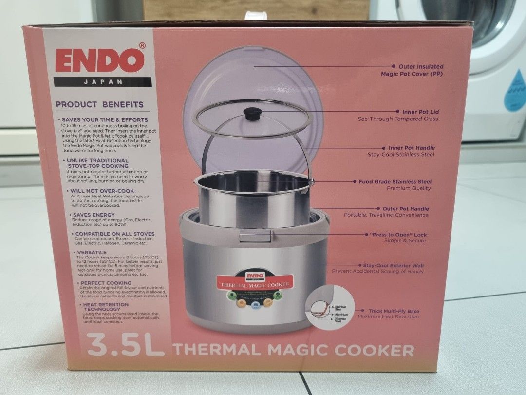 Endo Thermal Magic Cooker 3.5L, TV & Home Appliances, Kitchen ...