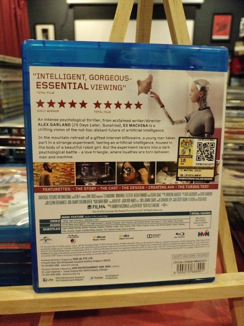 Ex Machina original blu-ray, Hobbies & Toys, Music & Media, CDs & DVDs on Carousell