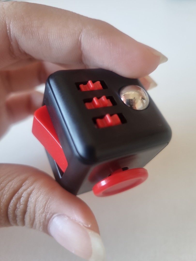 Fidget Cube Red and Black Spinner, Hobbies & Toys, Toys & Games on ...