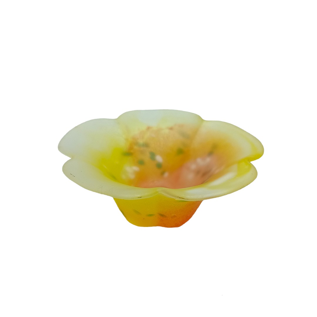 Flower Shaped Frosted Glass Bowl Set On Carousell
