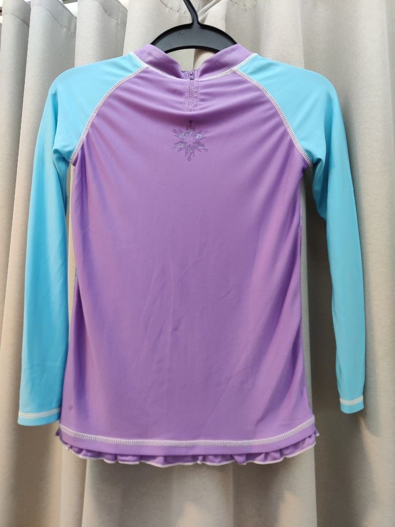 Frozen (Elsa and Anna) long sleeves rash guard for girls (top) on Carousell