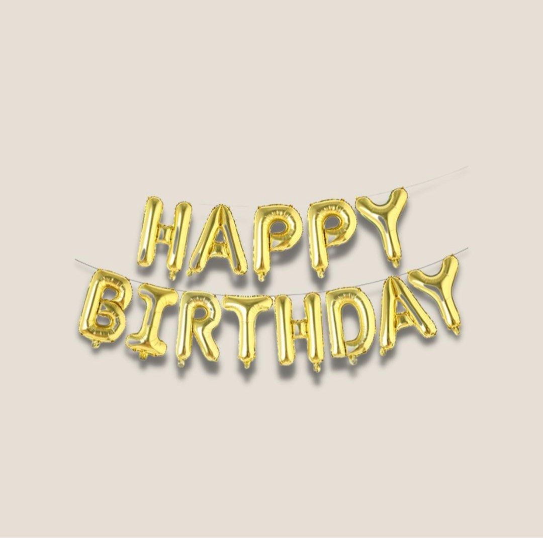 Gold Alphabet Balloons 16”, Hobbies & Toys, Stationery & Craft ...