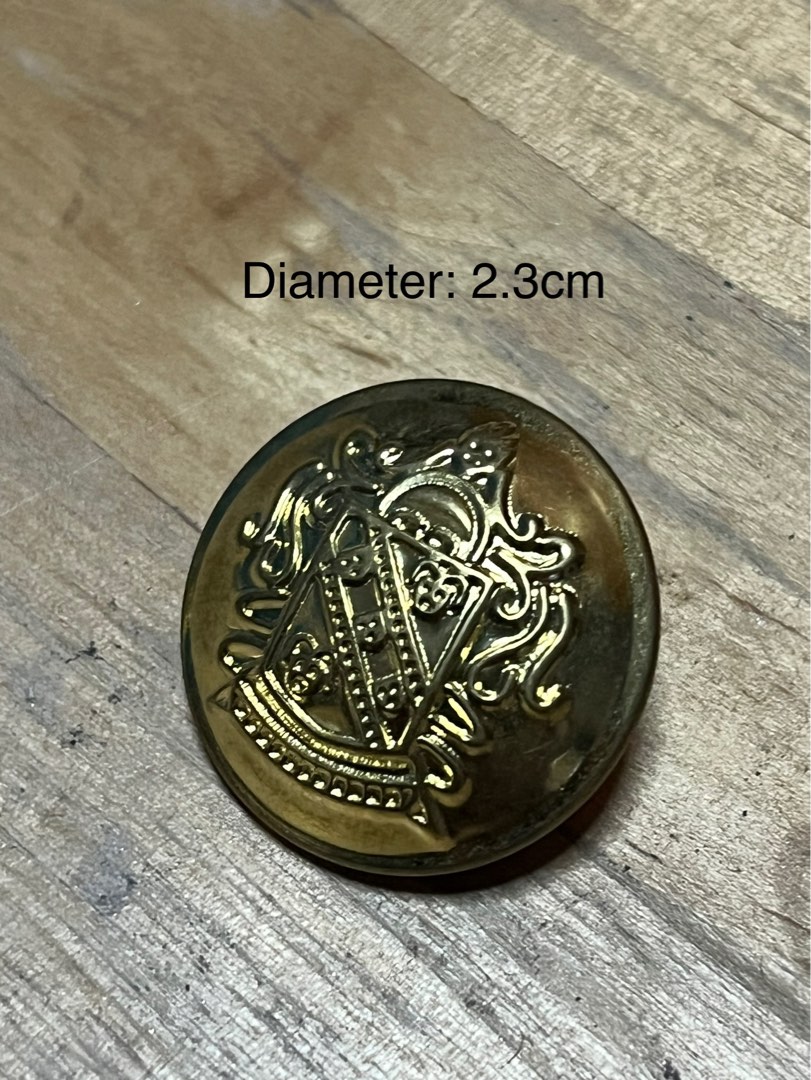 Gold antique inspired buttons (2.3cm), Hobbies & Toys, Stationery ...