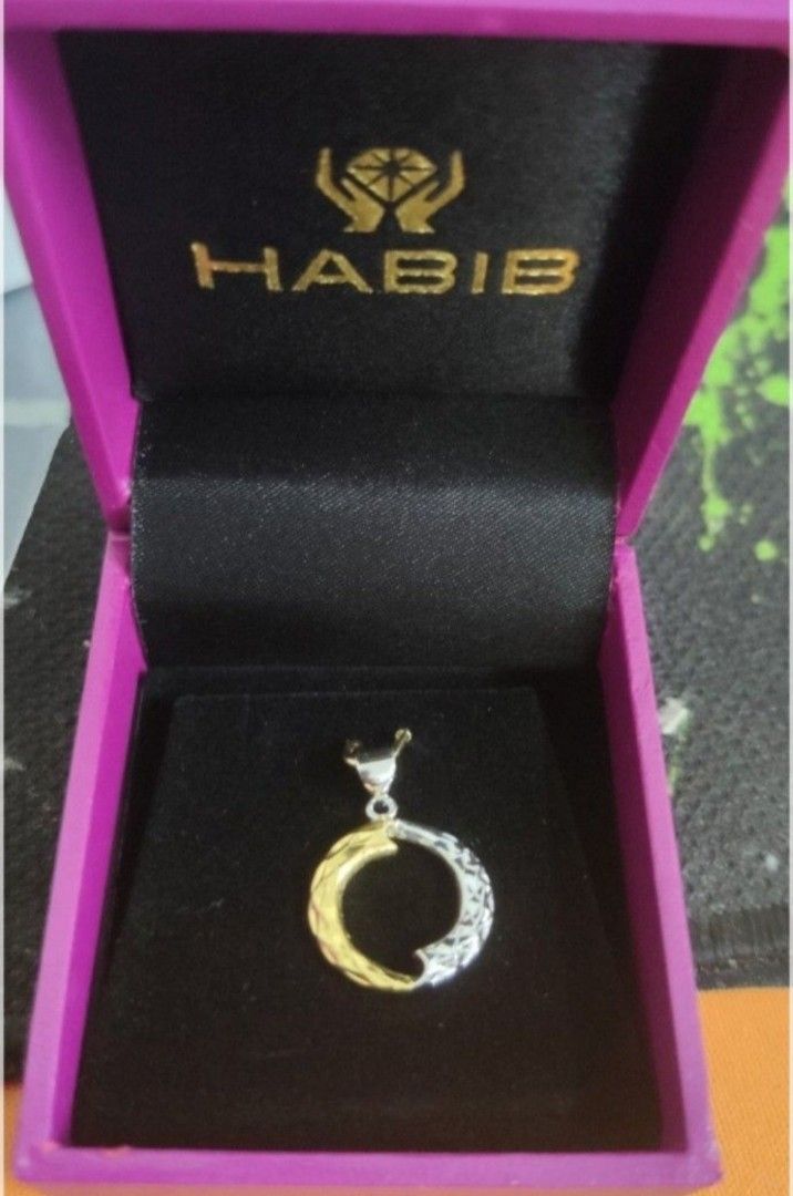 Habib Le Chatellier White and Yellow Gold Pendant, 9K Gold (1.12G) - Original from Habib, Women ...
