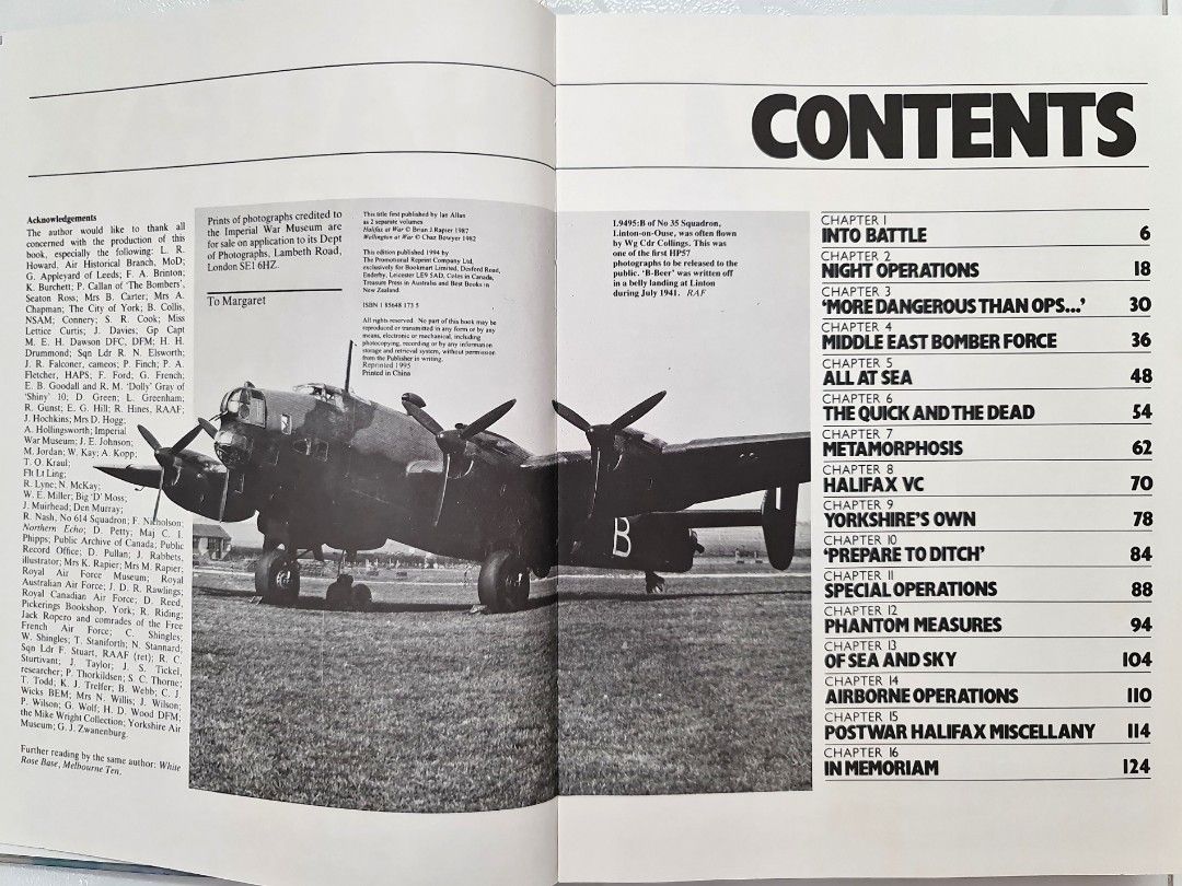 Halifax and Wellington by Brian J. Rapier & Chaz Bowyer, 256 pages, PRC ...