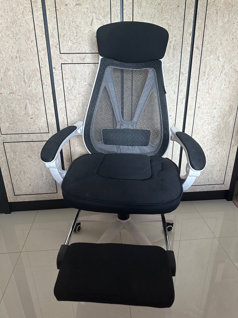 Hbada study/office chair with footrest, Furniture & Home Living ...
