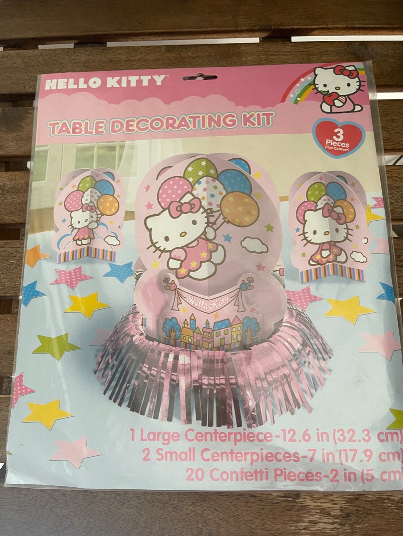 Hello Kitty party table deco kit, Hobbies & Toys, Stationery & Craft ...