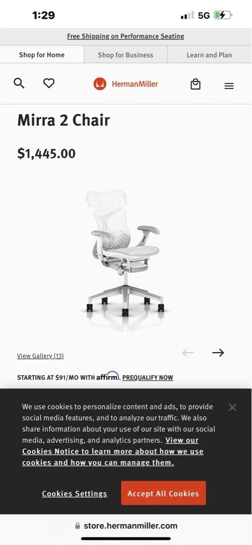 HermanMiller mirra2, 傢俬＆家居, 傢俬, 椅子 - Carousell