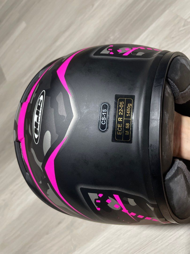 HJC CS-15 Full Face Helmet Pink, Motorcycles, Motorcycle Accessories on ...