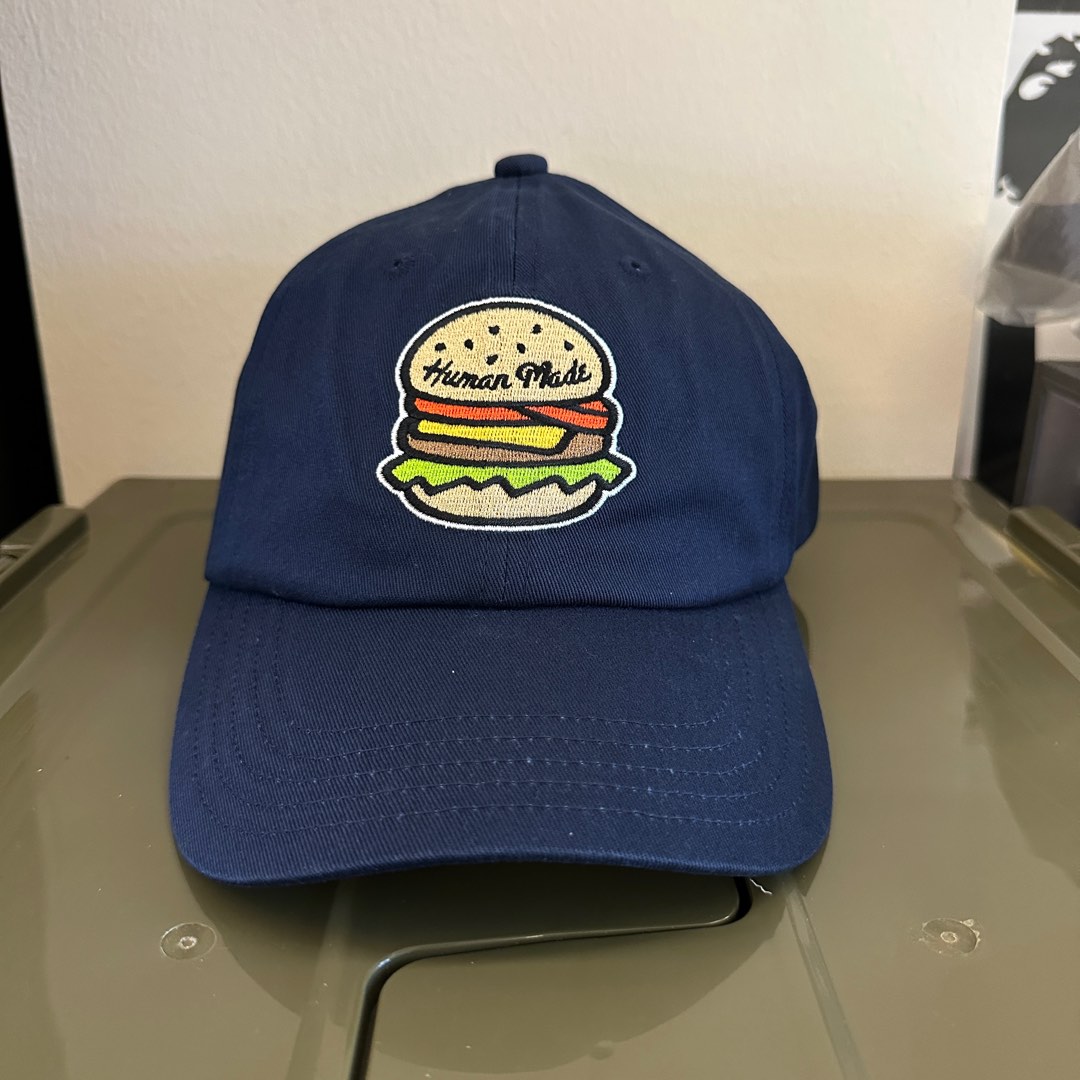 Human Made Burger Cap Navy Blue Adjustable Brand New, Men's Fashion ...