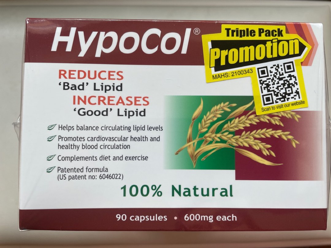 Hypocol 90 x 3 and 30, Health & Nutrition, Health Supplements, Vitamins ...