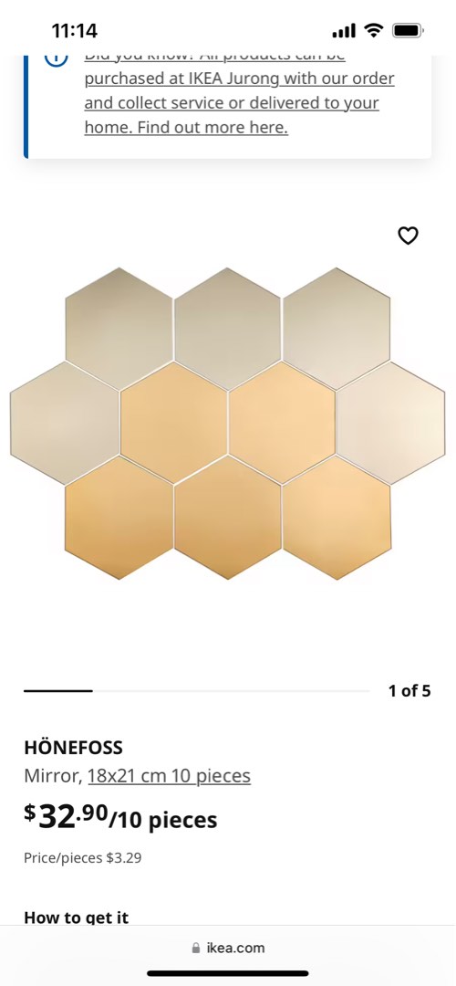 IKEA Honefoss, Furniture & Home Living, Home Decor, Mirrors on Carousell