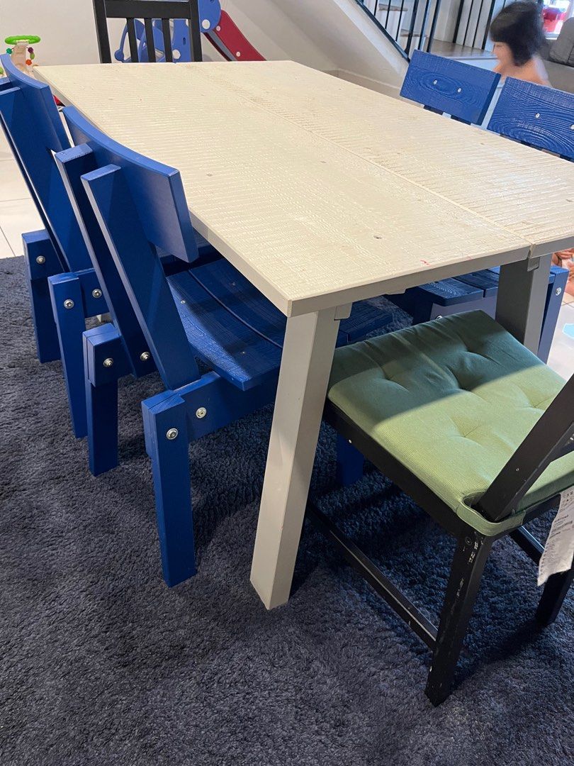 IKEA INDUSTRIELL TABLE, Furniture & Home Living, Furniture, Tables & Sets on Carousell