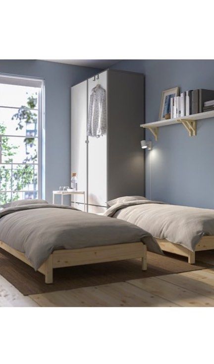 stacked Bed frame mattress sold separately, UTAKER Stackable bed Malm ...