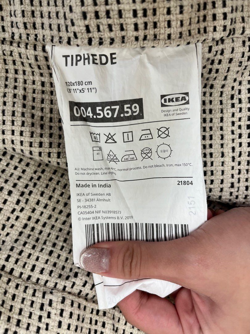 IKEA Tiphede Rug, Furniture & Home Living, Home Decor, Carpets, Mats ...