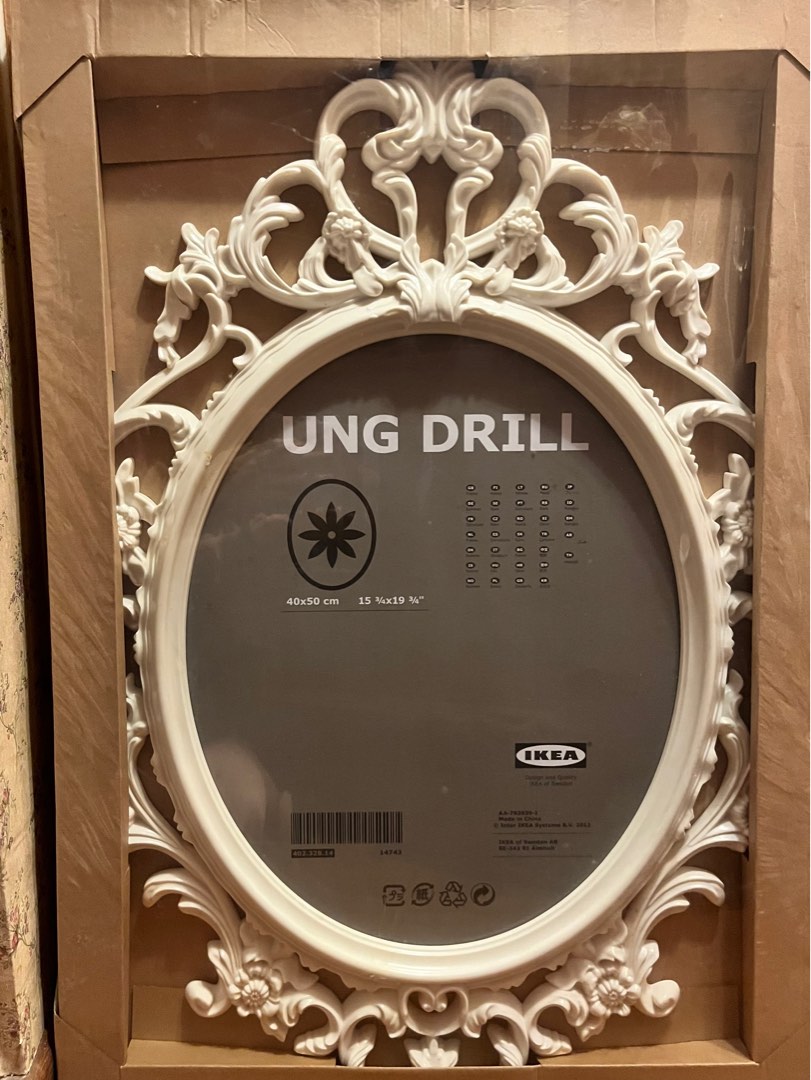 IKEA UNG DRILL white frame, Furniture & Home Living, Home Decor, Frames ...