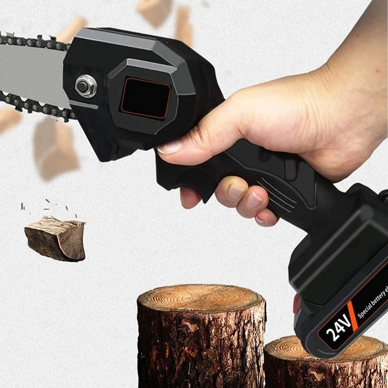 J005) MINI PRUNING CHAINSAW RECHARGEABLE,ELECTRIC PRUNING SAW 4 INCH ...