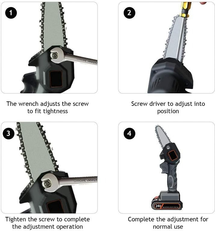 J005) MINI PRUNING CHAINSAW RECHARGEABLE,ELECTRIC PRUNING SAW 4 INCH ...