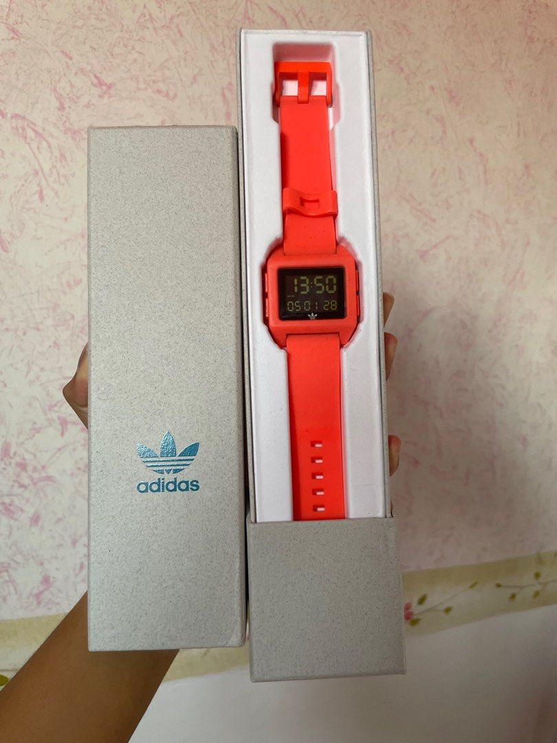Jam Adidas Solar Red on Carousell