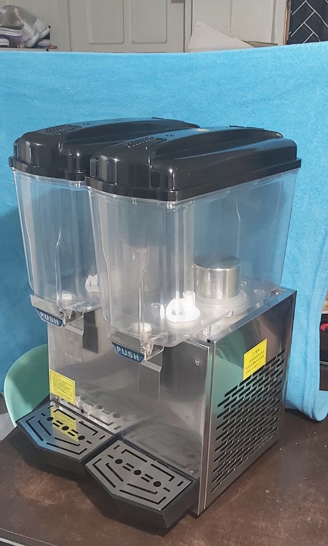 Juice Dispenser Hot or Cold 2 tub 9 Liter each with Fountain spray on ...