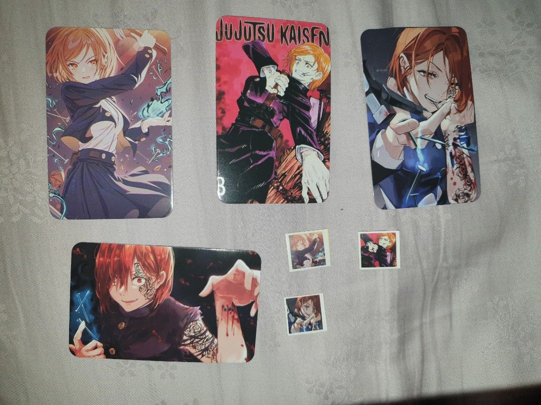 Jujutsu kaisen (jjk) cards/ stickers inumaki/ gojou/ nobara/ megumi ...